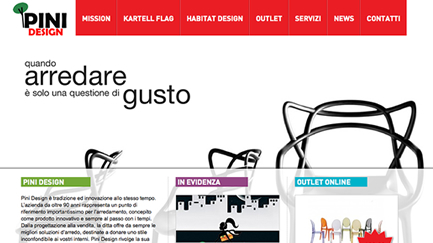 Livorno, realizzazione sito web per Pini Design